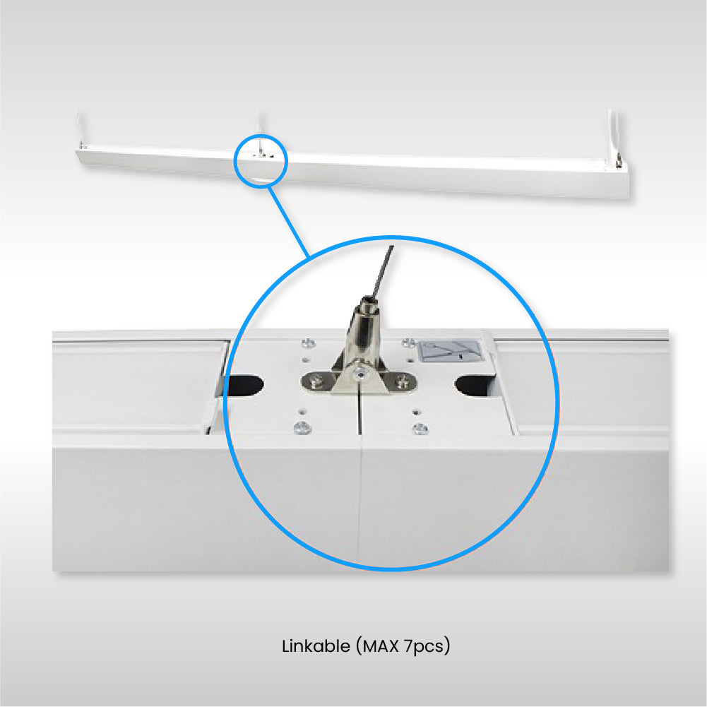 4 Foot Linear LED Light, 50 Watt, 5750 Lumens, 3K/35K/4K Color Changea ...